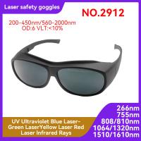 China IPL laser glasses laser protection glasses protection laser OD6 LASER 532 glasses with laser Safety Goggles UV400 Protection Wraparound Sunglasses Polarized Lens Scratch Resistant Laser Safety Goggles for sale