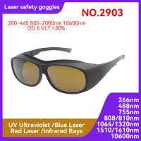 China IPL laser glasses laser protection glasses protection laser OD6 LASER 532 glasses with laser Safety Goggles UV400 Protection Wraparound Sunglasses Polarized Lens Scratch Resistant Laser Safety Goggles for sale