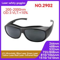 China IPL laser glasses laser protection glasses protection laser OD6 LASER 532 glasses with laser Safety Goggles UV400 Protection Wraparound Sunglasses Polarized Lens Scratch Resistant Laser Safety Goggles for sale