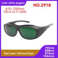 China IPL laser glasses laser protection glasses protection laser OD6 LASER 532 glasses with laser Safety Goggles UV400 Protection Wraparound Sunglasses Polarized Lens Scratch Resistant Laser Safety Goggles for sale