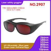 China IPL laser glasses laser protection glasses protection laser OD6 LASER 532 glasses with laser Safety Goggles UV400 Protection Wraparound Sunglasses Polarized Lens Scratch Resistant Laser Safety Goggles for sale