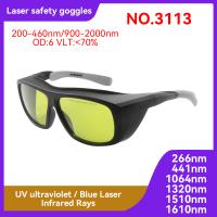 China 450nm protective glasses laser safeti glasses Laser goggles patch inside 1064nm Safety Glasses fiber laser glasses Clear PC Lens Welding Safety Glasses FOR LASER Laser Glasses protection glasses OD6 for sale
