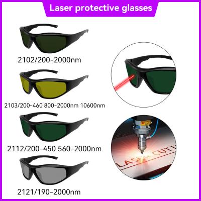 China Laser safety goggles CO2 laser glasses 560nm laser cutting 1064nm protection Medical laser eyewear anti fog coating laser protection goggles safety glasses High absorption protective glasses 445nm for sale