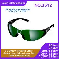 China Laser Protective Glasses Certified190-2000nm absorption protection ipl glasses Laser Glasses 755nm Laser lenses Eye Protection 1064 Zip case Safety Glasses Laser Safety GlassesLaser Protect Glasses for sale