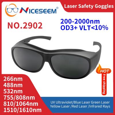 China Laser goggles patch inside 1064nm safety glasses OD3+ 200-2000nm fiber laser glasses laser protector laser protective 532 laser glasses laser protection glasses laser safety glasses laser lenses for sale