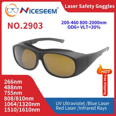 China Goggles glasses laser protection safeti glasse laser protect glasses 200-460nm 800-2000nm OD6+ laser saftey glasses laser glasses laser protection Laser safety glasses laser lenses protect laser for sale