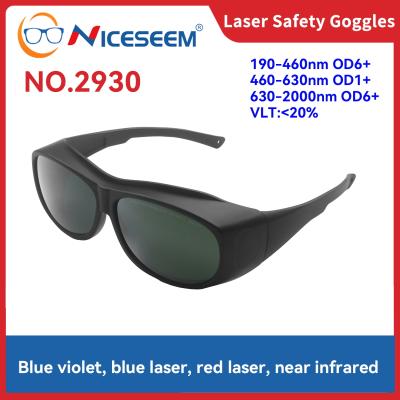 China Laser glasses laser protection glasses Laser protective glasses certified laser protection lenses laserprotective sheet 190-460nm 460-630nm OD1+ OD6 630-2000nm for laser laser protective glasses for sale
