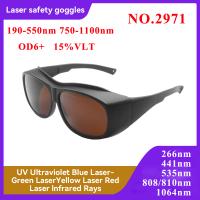 China Glasses with laser Laser protective glasses certified laser eye protection laser protective glasses co2 laser protection glasses ipl safety glasses laser protection glases 190-550nm 750-1100nm goggles for sale