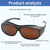 China laser protection glasses ipl glasses protective laser safeti glasses laser protect glasses LASER SAFETI GLASSES 190-550nm 750-2000nm Laser protective lenses laser protector laser protective 532 for sale