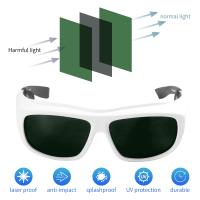 China LASER SAFETI GLASSES laser protection glasses for laser laser protective glasses 190-690nm 266nm 532nm 632nm Uv Ultraviolet blue Laser Green Laser Laser safety glasses co2 laser protection glasses for sale