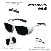 China LASER SAFETI GLASSES laser protection glasses for laser laser protective glasses 190-690nm 266nm 532nm 632nm Uv Ultraviolet blue Laser Green Laser Laser safety glasses co2 laser protection glasses for sale