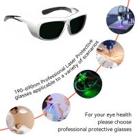 China LASER SAFETI GLASSES laser protection glasses for laser laser protective glasses 190-690nm 266nm 532nm 632nm Uv Ultraviolet blue Laser Green Laser Laser safety glasses co2 laser protection glasses for sale