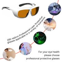 China Laser protective glasses certified LASER SAFETI GLASSES laser protection OD6 LASER 532 266nm 488nm 200-460nm Blue Laser protective glasses for laser professional laser glasses Laser glasses protection for sale