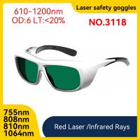 China LASER SAFETI GLASSES 1064nm glasses laser protection  safety glasses laser protect glasses 610-1200nm 755nm 810nm 808nm laser safeti glasses co2 laser protection glasses laser lenses protect laser for sale