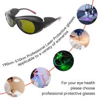 China FOR LASER blue laser glasses LASER SAFETI GLASSES 190-510nm OD7+ laser safeti glasses laser lenses protect laser co2 laser protection glasses laser protection goggles laser lenses protect laser for sale