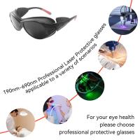 China laser protective glasses LASER LASER laser protector laser protective 532 190-690nm OD7+ laser glasses laser protective glasses laser protection safeti glasse laser saftey glasses eye protection glass for sale