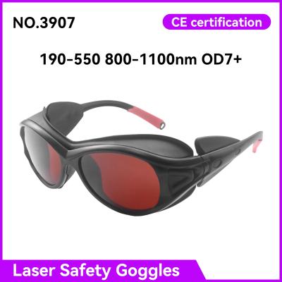 China LASER SAFETI GLASSES laser protection glasses laser eye protection laser protect glasses 190-550nm 800-1100nm OD7+ laser saftey glasses laser protect glasses ipl safety glasses laser level glasses for sale