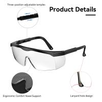 China Working Spectacles Lenses Prescription Goggles CE ANSI Z87.1 Fashion Anti Fog Dust Work Stylish Clear Dark Safety Glasses Impact Resistant UV Protection Lightweight Comfortable Lab Workshop Industrial for sale