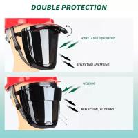 China Auto Darkening Welding Helmet Heat Resistant Face Shield Double Protection Solar Powered Variable Shade LCD IR Safety Welder Mask Welding Hood for Men Women Workshop Industrial Construction Grinding for sale