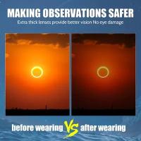 China Eclipse Sunglasses Certified Ultra-light Solar Compact Size Comfortable Durable Plastic Eclipse Glasses For Direct Sun Viewing UV Protection Eye Protection Safety Adults Kids Outdoor Wholesale OEM ODM for sale