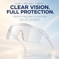 China Industrial Protection Lenses Prescription Goggles CE ANSI Z87.1 Fashion Anti Fog Dust Working Stylish Clear Safety Glasses UV Protection Anti Scratch Anti Impact Indirect Vents Wrap Around Lightweight for sale