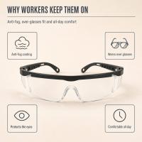 China Working Spectacles Lenses Prescription Goggles CE Ansi Z87.1 Fashion Anti Fog Dust Work Stylish Clear Dark Safety Glasses Wholesale Custom Logo Anti Scratch Impact Resistant Over Glasses Men Women OEM for sale