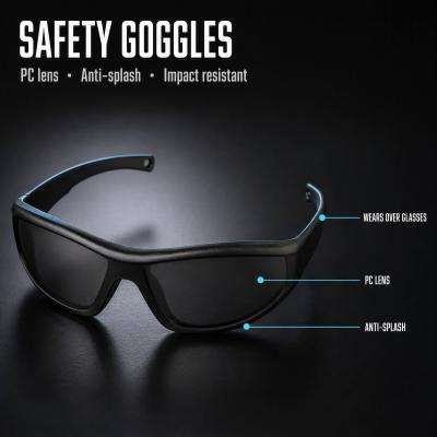 China CE ANSI Z87.1 Eye Protection Gray Goggles Personal Equipment Stylish Anti Fog Safety Working Eyewear Fashion Protective Glasses Anti Scratch Anti Impact UV Protection Dustproof Lightweight Comfortable for sale