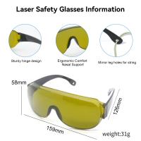 China professional laser glasses PC lens CE certified 200-2000nm custom logo laser welding machine chemical-resistant anti-scratch light blocking laser cutting laser welding laser lenses protect radiation for sale