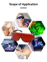 China professional laser glasses PC lens CE certified 200-2000nm custom logo laser welding machine chemical-resistant anti-scratch light blocking laser cutting laser welding laser lenses protect radiation for sale