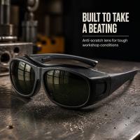China Safety Wrap-Around Welding Lens Shade 5 6-12 Anti-Scratch UV Laser Protective Welding Glasses Compact Cutting Grinding Goggles, Impact-Resistant Adjustable Industrial Work Lightweight Anti-Fog Coating for sale