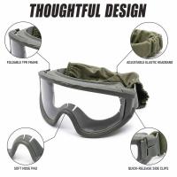 China Tactical Glasses clear Goggles Tactical Men Tactical Sunglasses Glasses Ocular Glasses Anti Fog Impact Resistant UV400 protect Airsoft Paintball Cycling Outdoor Sports Lens Wholesale OEM ODM for sale