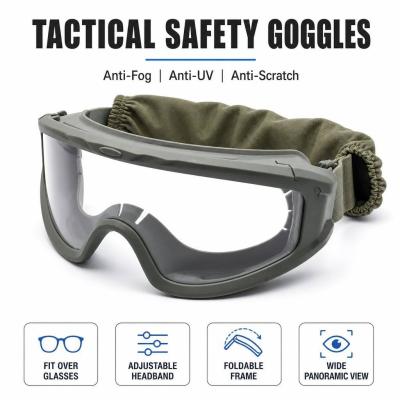 China Tactical Glasses clear Goggles Tactical Men Tactical Sunglasses Glasses Ocular Glasses Anti Fog Impact Resistant UV400 protect Airsoft Paintball Cycling Outdoor Sports Lens Wholesale OEM ODM for sale
