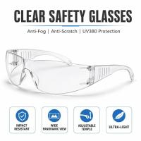 China High Quality Eye protection Safety Glasses Anti-fog and Anti-scratch Lens Optical Safety Protective Glasses UV Protection Impact Resistant Clear Lightweight Comfortable Eyewear Men Women Wholesale OEM for sale