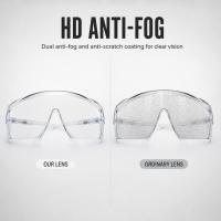 China Custom Dust Clear Dark Lens Shield Trendy ANSI Z87 Unisex Impact Resistant Polycarbonate Safety Glasses Anti Fog Scratch Resistant Wrap Around Folding Wing Eye Protection Lab Work Construction Outdoor for sale