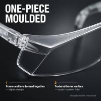 China Custom Dust Clear Dark Lens Shield Trendy ANSI Z87 Unisex Impact Resistant Polycarbonate Safety Glasses Anti Fog Scratch Resistant Wrap Around Folding Wing Eye Protection Lab Work Construction Outdoor for sale