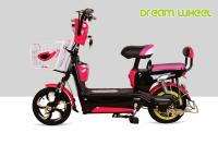 China 2 Wheel Pedal Assist Electric Bike Pink 48V 20Ah Lead Acid Gel Battery Suspension Fork for sale