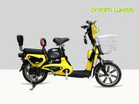 China 32KM/H 16 Inch Electric Motor Bike Scooter 48V 450W Dual Seat Digital Panel for sale