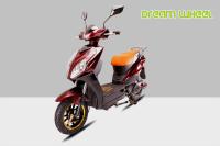 China 2 Wheeled Electric Bike Scooter With Seat 120km 60V 500W Dark Red for sale