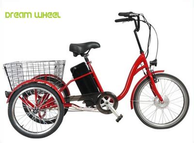 China Big Storage Basket Pedal Assist Electric Tricycle 36V 350W Motor With Removable 36V Battery for sale