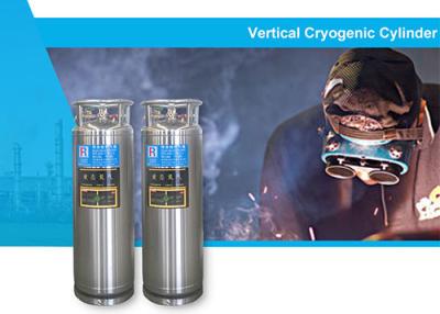 China Vertical Cryogenic Cylinder 175-210L Capacity with 1.37-2.88 MPa Service Pressure for LNG Oxygen Nitrogen Storage for sale