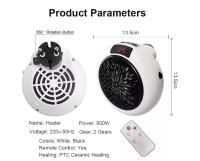 China Household Electric Room Heater Smart 900W with Adjustable Thermostat and Remote Control for sale