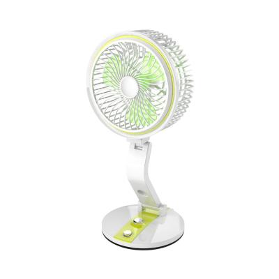 China Protable Mini Small Popular Rechargeable Hand Fan With LED Light and Adjustable Speed for sale
