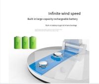 China Protable Mini Small Popular Rechargeable Hand Fan With LED Light and Adjustable Speed for sale
