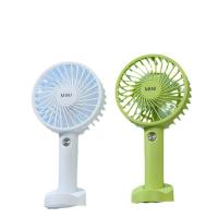 China 1200mAh USB Fan Mini Rechargeable Hand Held Fan with Phone Holder Portable and Powerful for sale