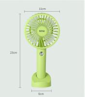 China 1200mAh USB Fan Mini Rechargeable Hand Held Fan with Phone Holder Portable and Powerful for sale