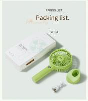 China 1200mAh USB Fan Mini Rechargeable Hand Held Fan with Phone Holder Portable and Powerful for sale
