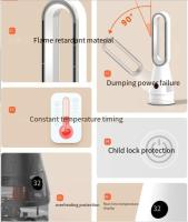 China Silk Screen Printing Tower Standing Bladeless Fan for Air Purification Cooling Heating for sale
