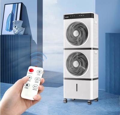 China 14L Double Layer Evaporative Mobile Mechanical Floor Water Air Cooling Fan Air Cooler for sale
