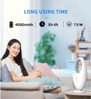 China Rechargeable USB Electric Fan Smart Cooling Bladeless Desk Fan for Garage and Home for sale