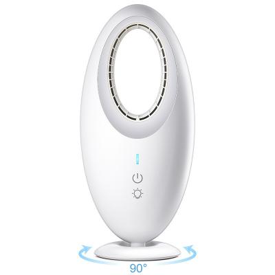 China English Operating Language Portable and Rechargeable USB Bladeless Desk Fan for Garage for sale
